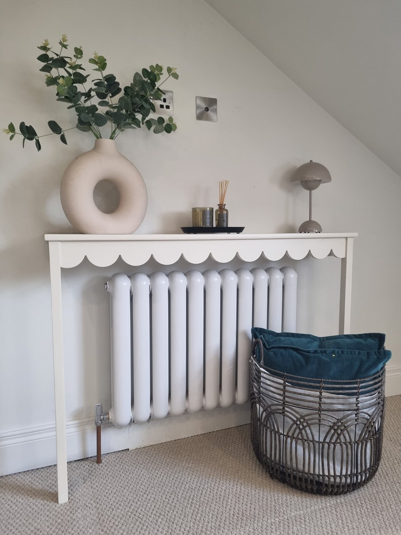 Radiator Console Table Cover Scallop Wavy Edge. Fully Customisable ...