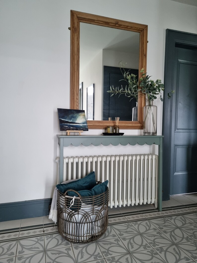 Radiator Console Table Cover Scallop Wavy Edge. Hand Made to - Etsy UK
