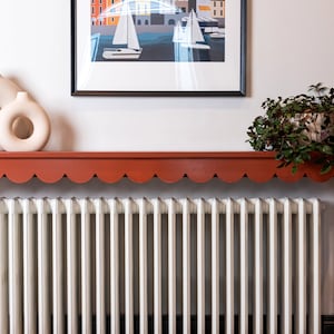 Radiator Console Table Cover Scallop Wavy Edge. Hand Made to Order - 4 ...