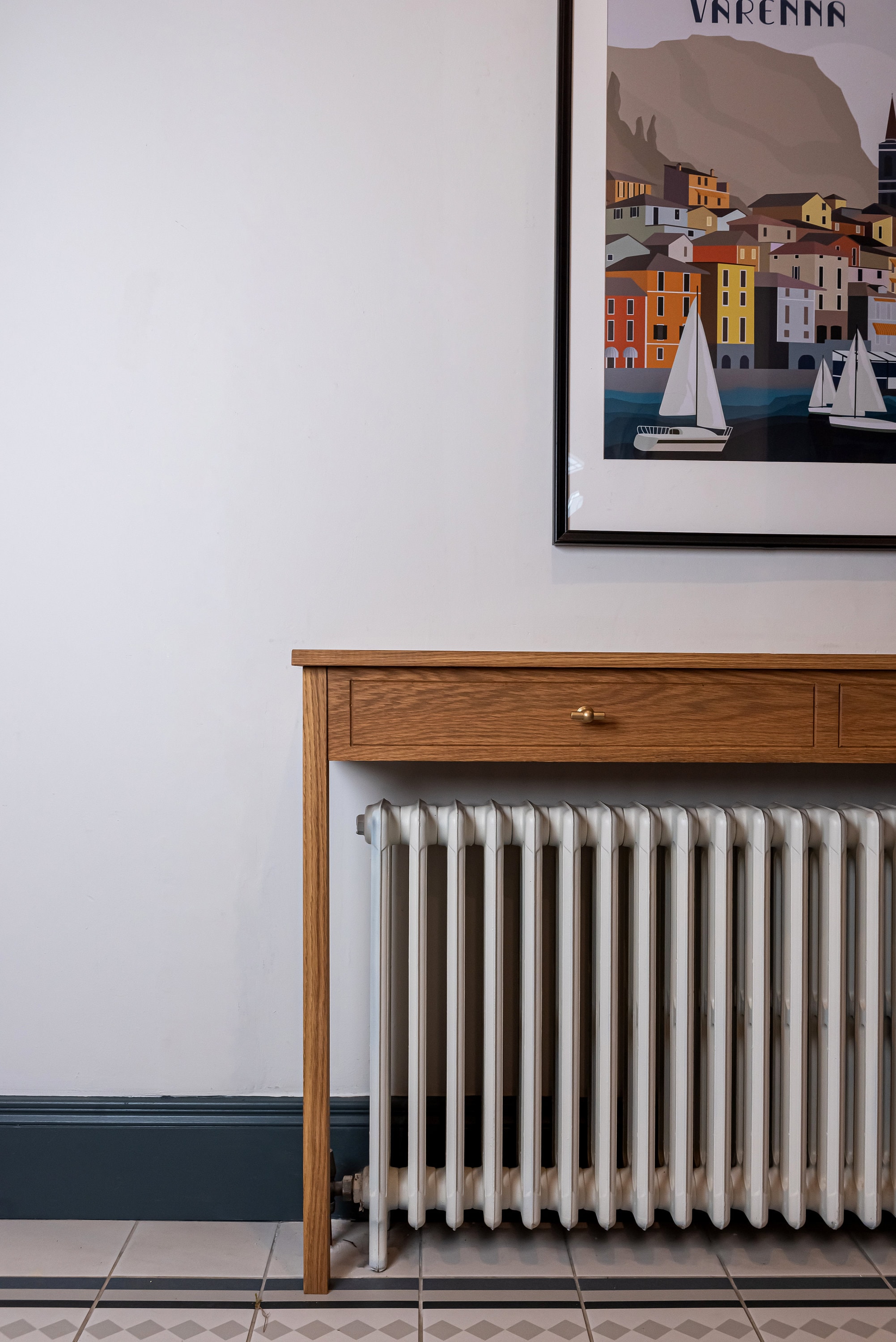 Oak Radiator Console Table - Hand Made to Order - 2 Leg - Etsy UK