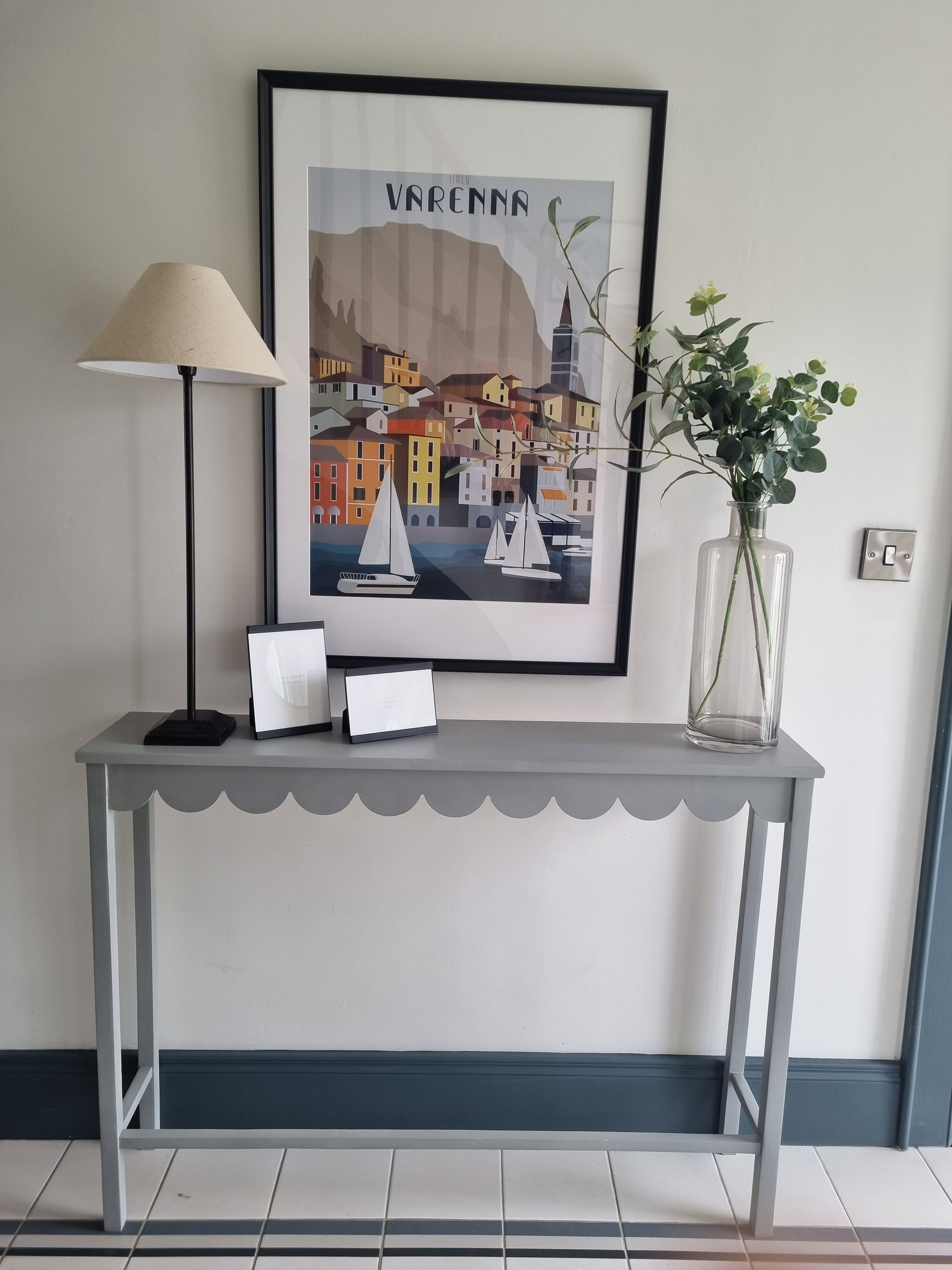 Radiator Console Table Cover Scallop Wavy Edge. Hand Made to Order - 4 ...