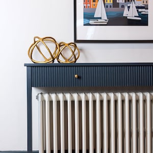 Radiator Console Table Cover Fluted Beaded Reeded. Hand Made to Order ...