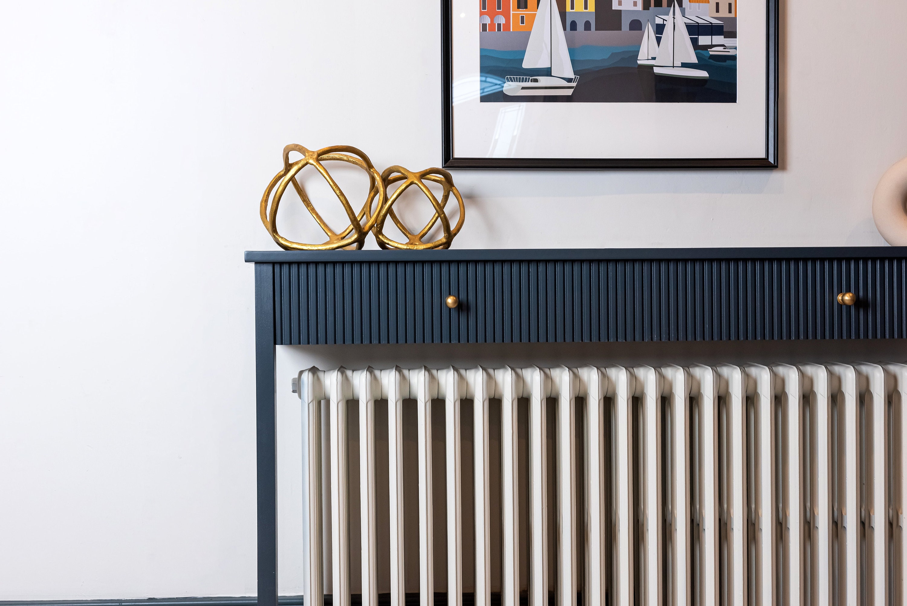 Radiator Console Table Cover Fluted Beaded Reeded. Hand Made to Order ...