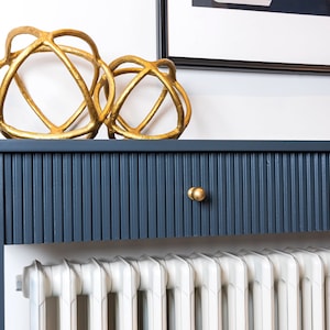 Radiator Console Table Cover Fluted Beaded Reeded. Hand Made to Order ...