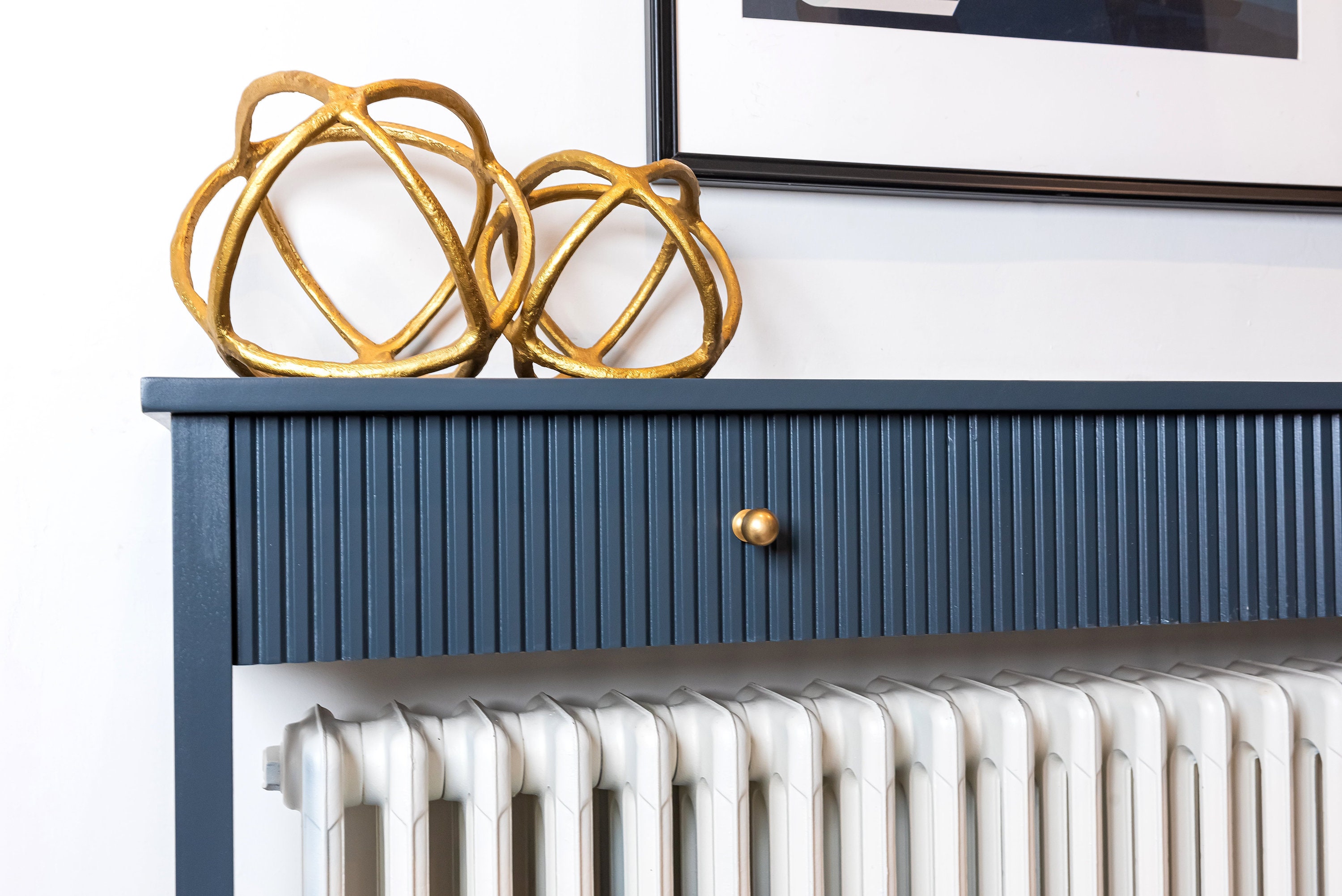 Radiator Console Table Cover Fluted Beaded Reeded. Hand Made to Order ...