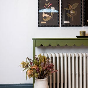 Radiator Console Table Cover Scallop Wavy Edge. Fully Customisable ...