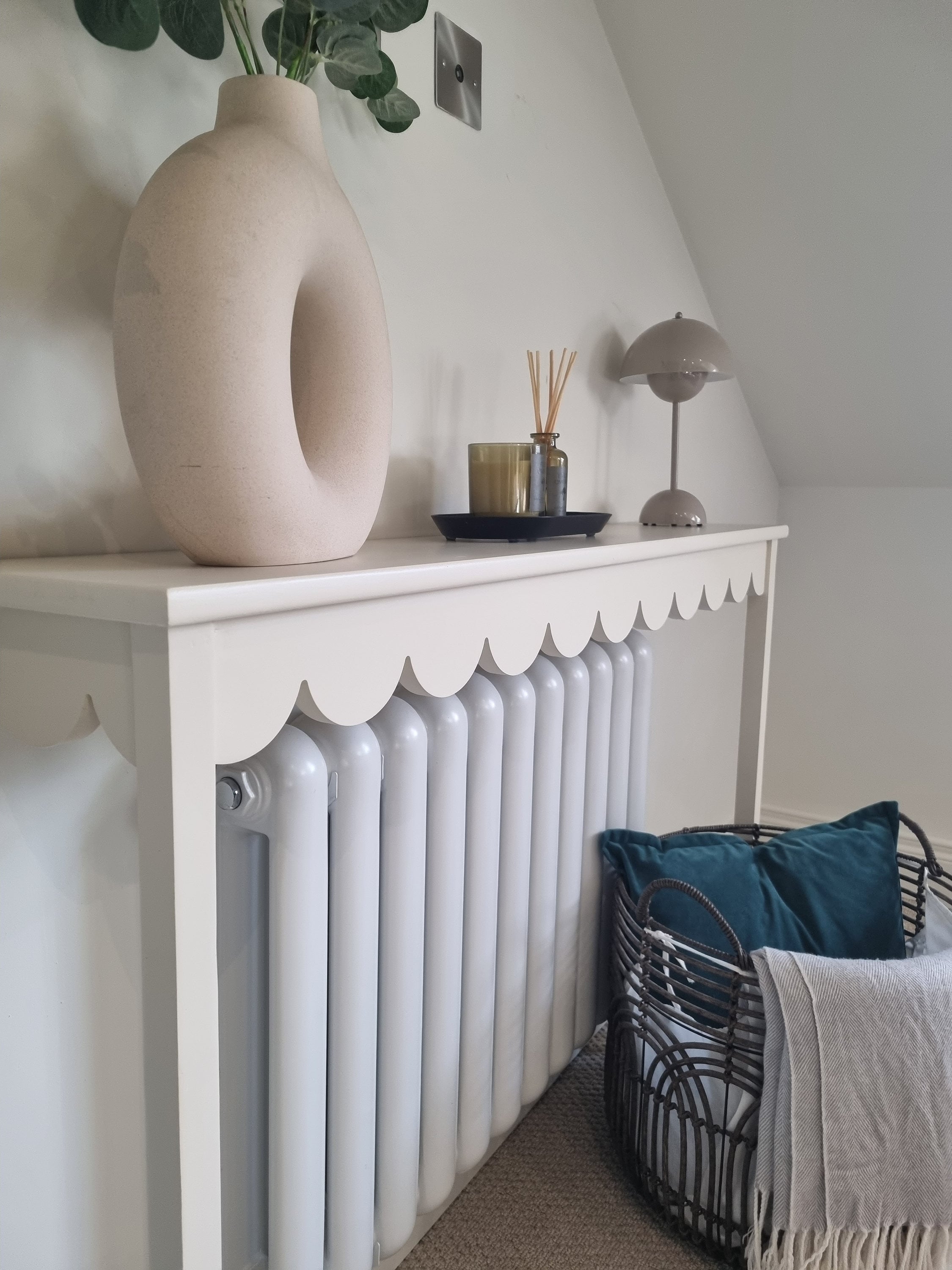 Radiator Console Table Cover Scallop Wavy Edge. Fully Customisable ...
