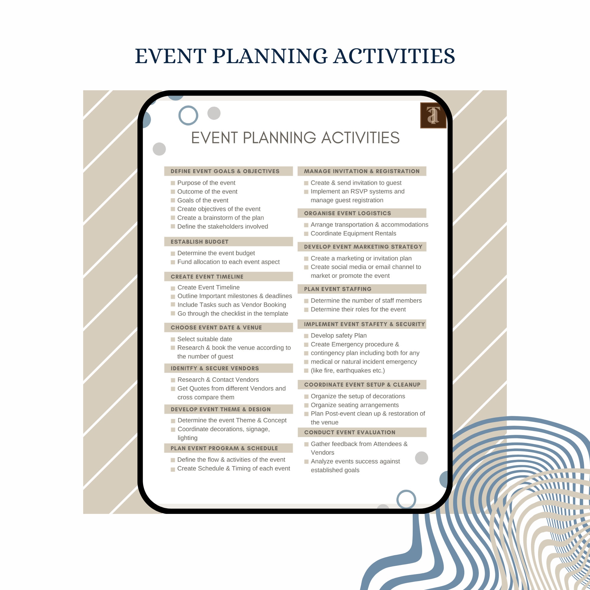 Event Planning Event Planner Event Organizer Vendor List Template ...