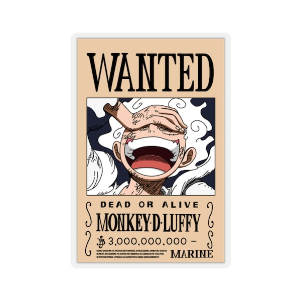 Luffy Wanted Poster - Etsy