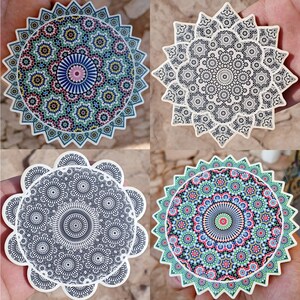 Moroccan Engraved Ceramic Coasters Set of 6 Drinks Tea Wine Beer ...