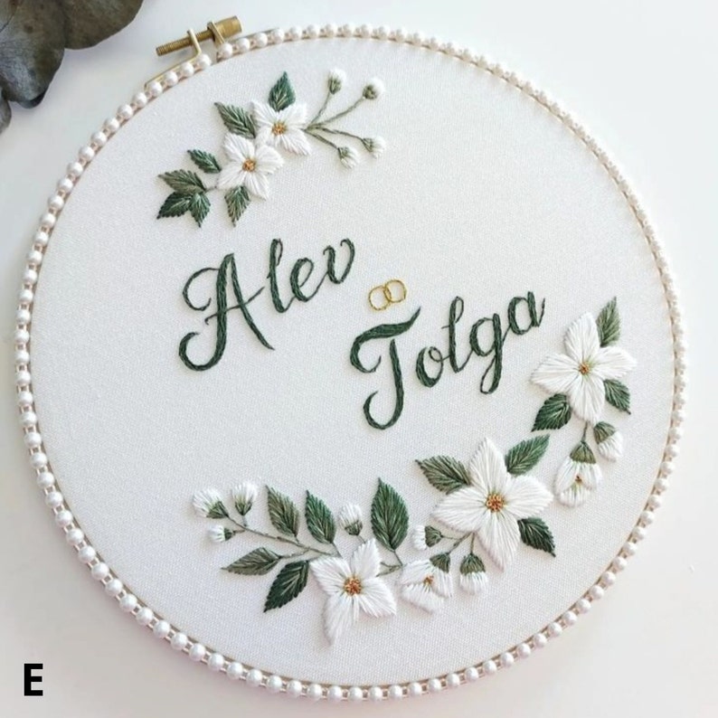 Wedding Gift Baby Name Embroidery Hoop Personalized Gift Bridal Shower ...