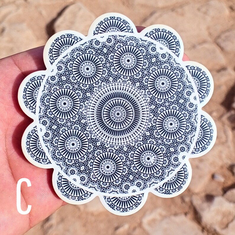Moroccan Engraved Ceramic Coasters Set of 6 Drinks Tea Wine Beer ...