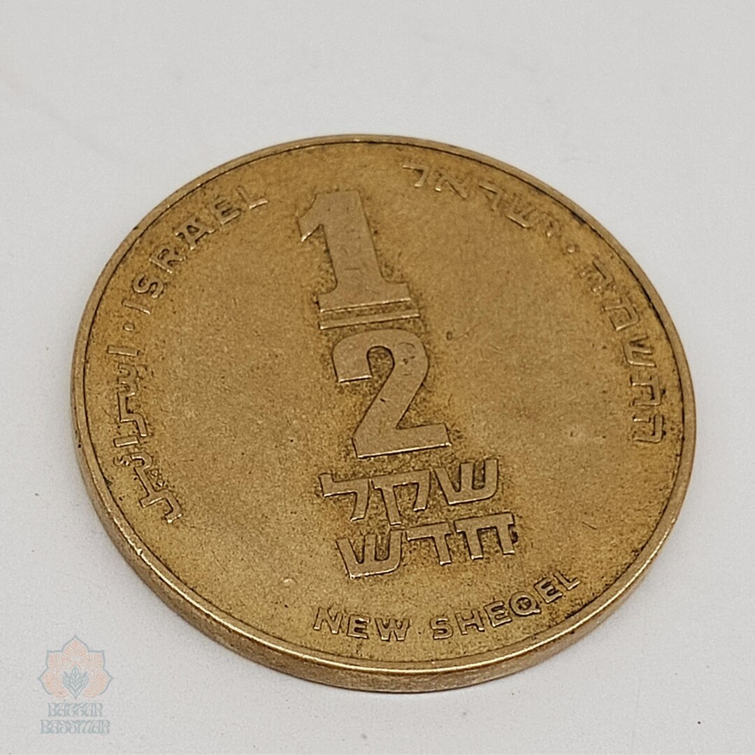 Rare Israeli Half 1/2 Shekel Coin - Vintage New Sheqel - Collectible ...