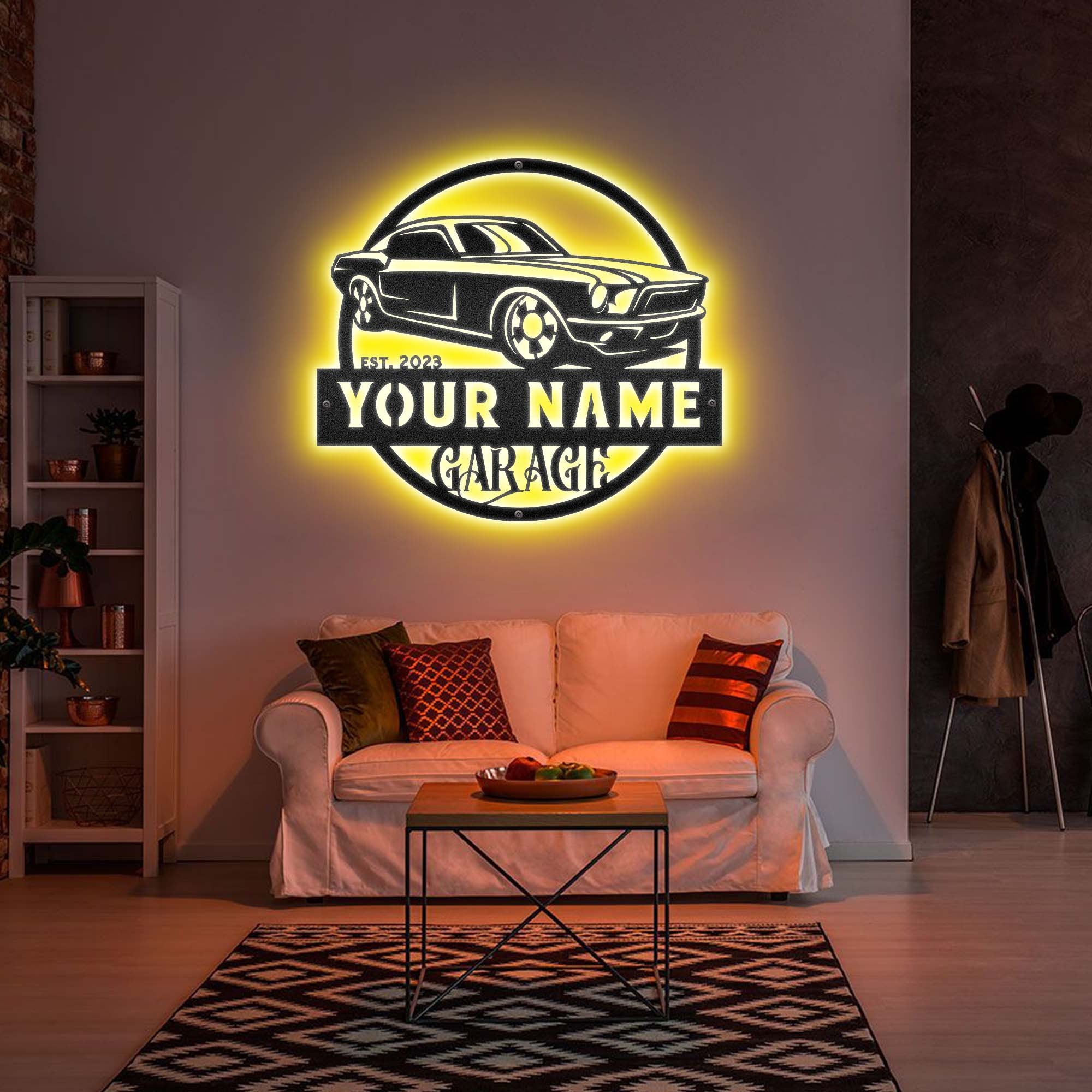 Custom Metal Wall Art Sign With LED Neon Light Name Sign - Etsy