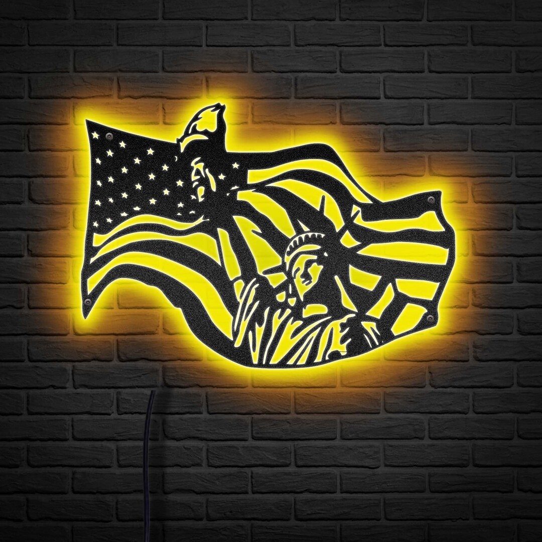 Custom Metal Wall Art Sign With LED Neon Light Name Sign - Etsy