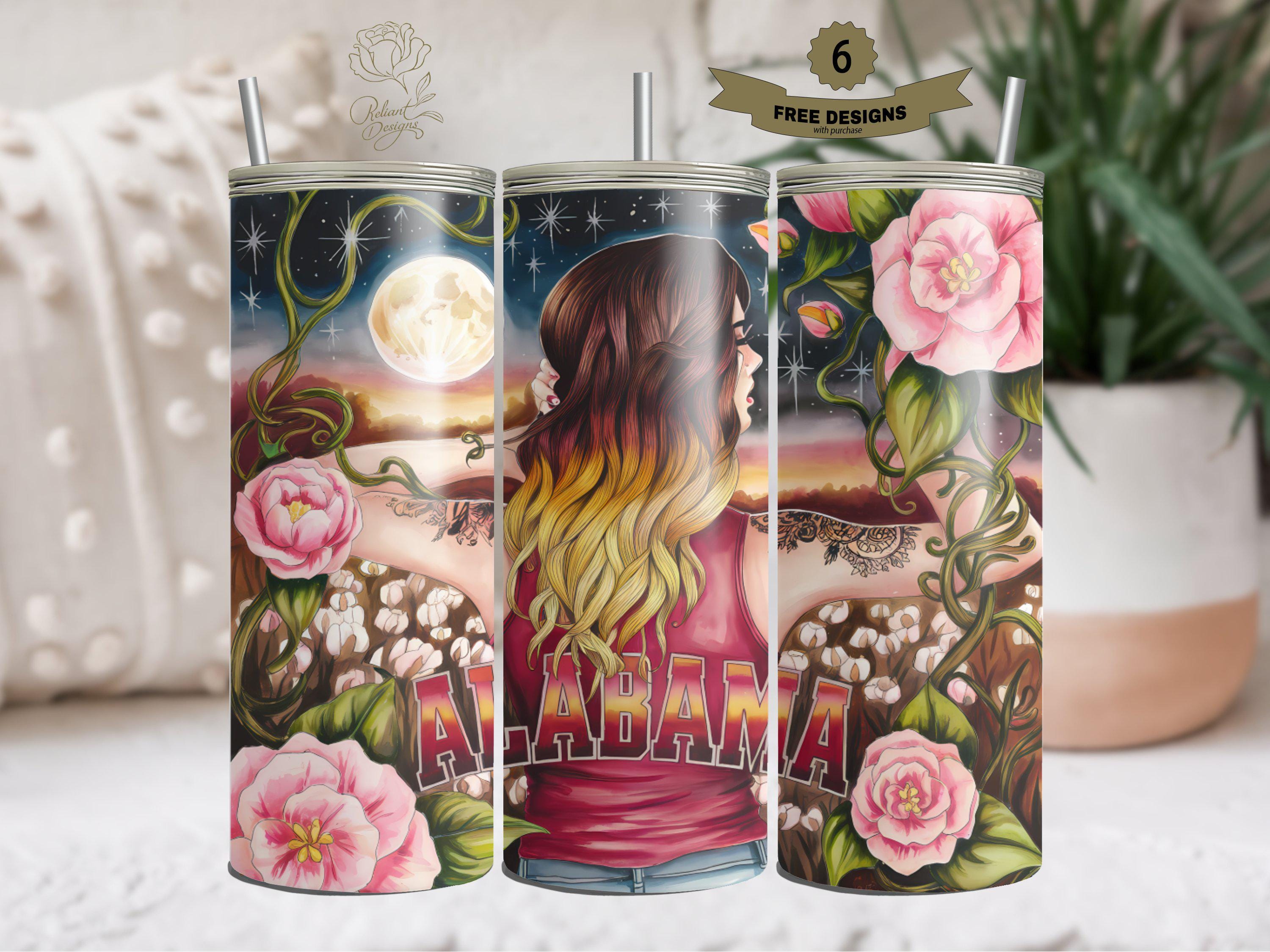 Alabama Png | Alabama Girl 20oz Skinny Tumbler Design | Tumbler Wrap ...