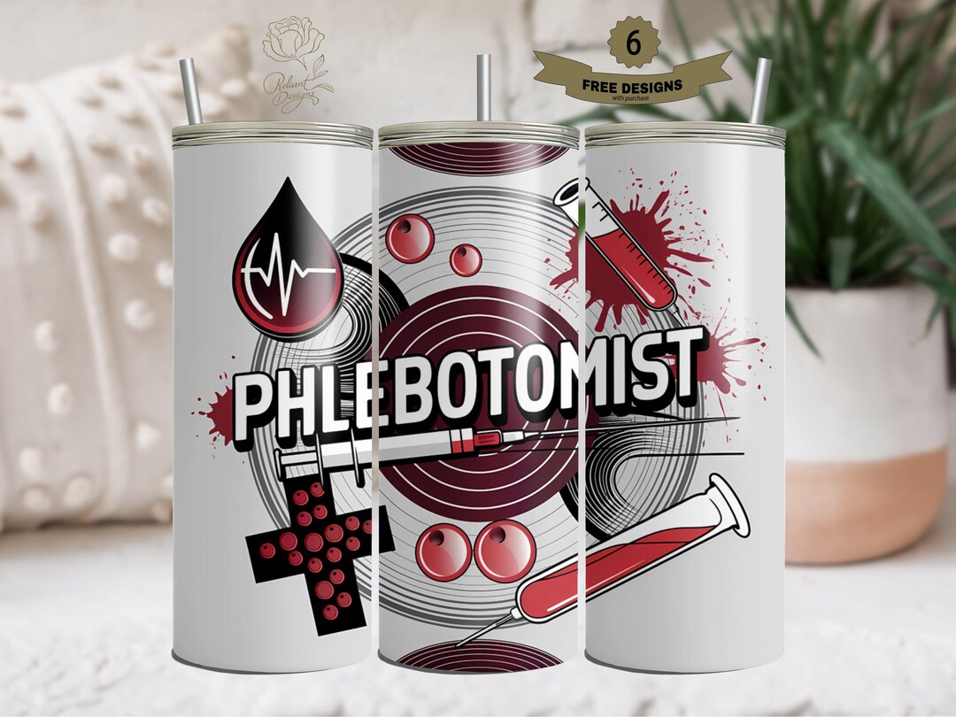 Tumbler Wrap for Phlebotomist, Digital Design, Blood Test Art, Medical ...