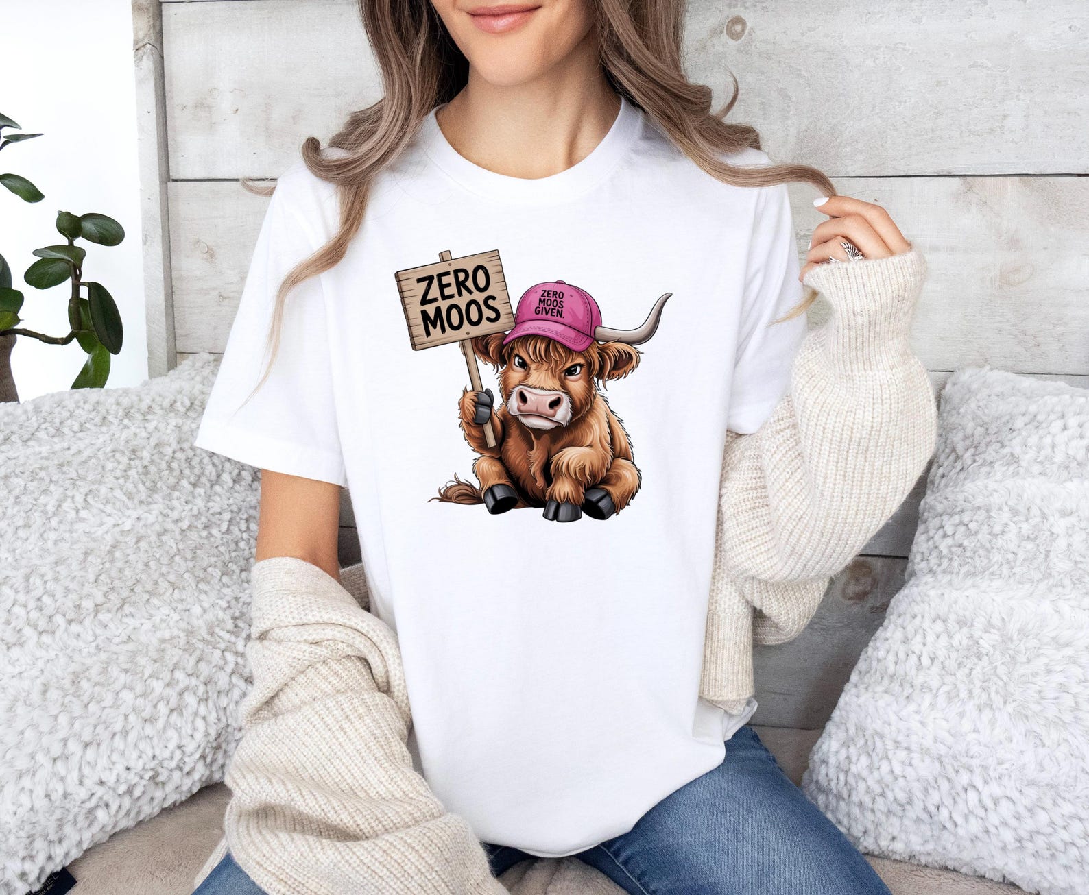 Grumpy Highland Cow Png, Cranky Png, Fluffy Cow Grumpy Humor Graphic ...