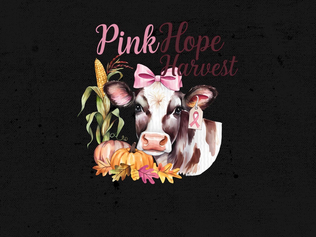 Pink Hope Harvest, Breast Cancer Awareness Png, Cancer Png, Cow Png ...