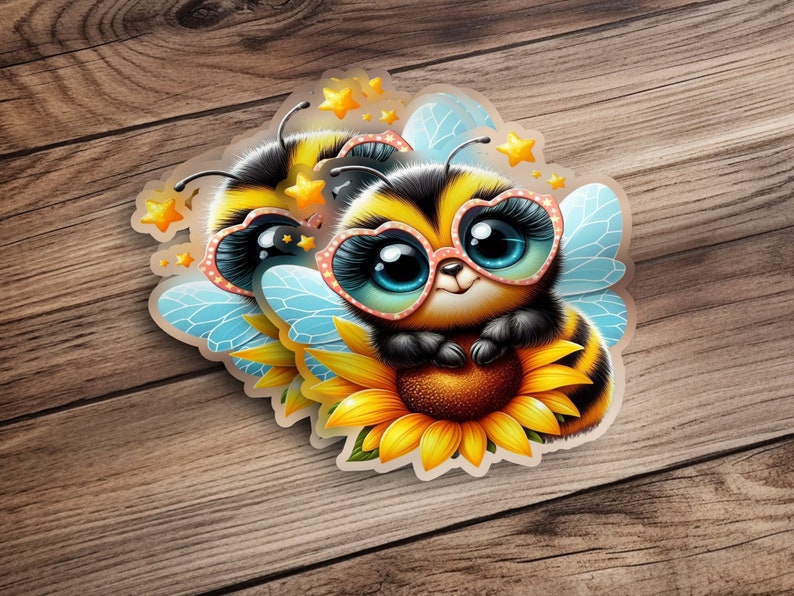 Cute Bee Art Print, Digital Download, Adorable Bee Illustration, Heart ...