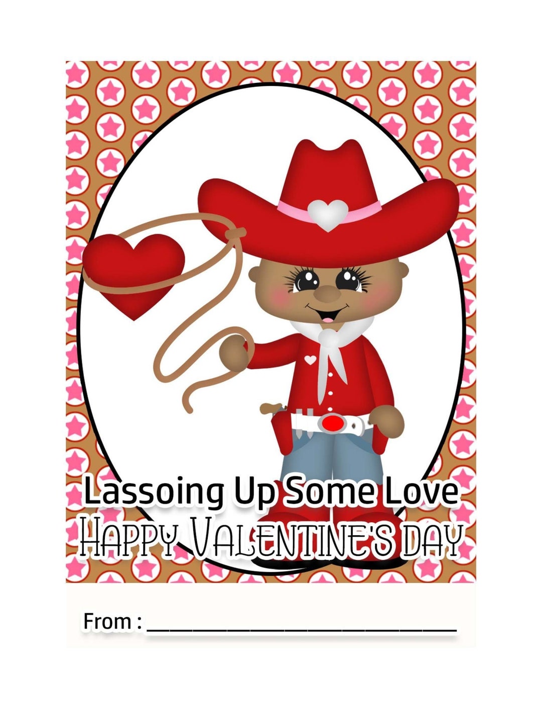 Kids Printable Western Valentines Cards - Etsy