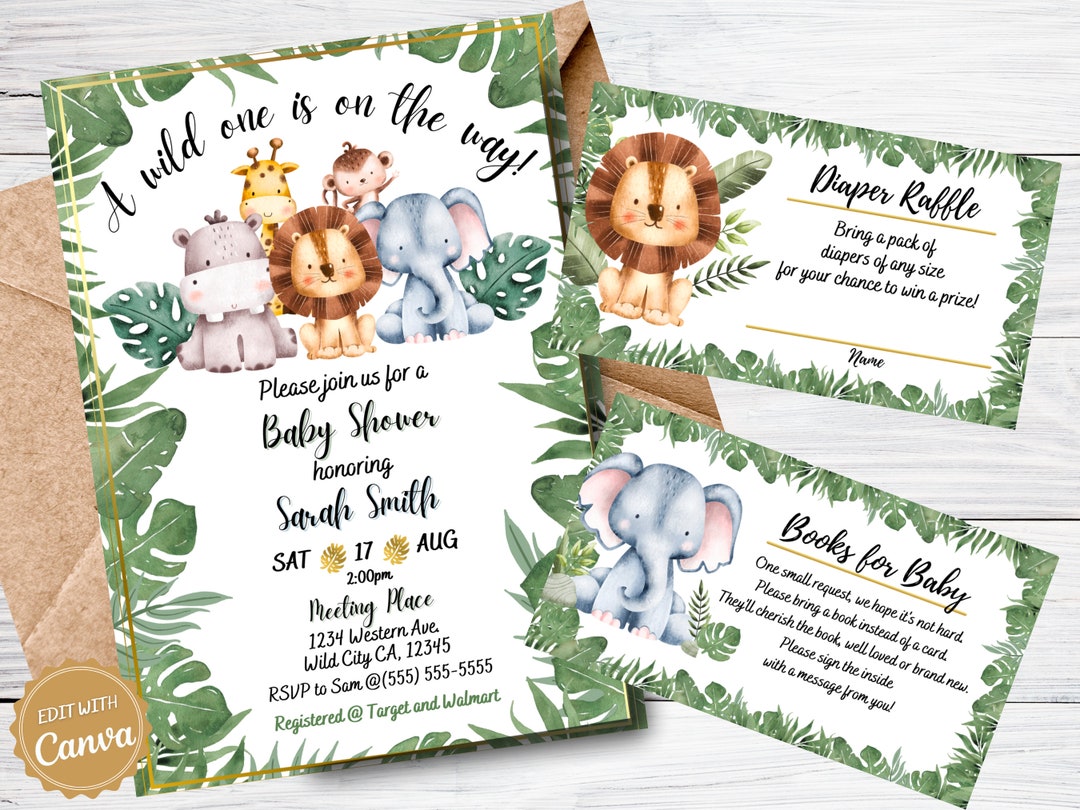 Wild One Baby Shower, Jungle Baby Shower, Safari, a Wild One is on the ...