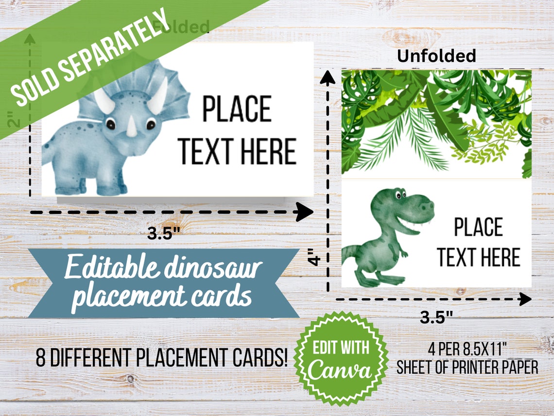 Dinosaur Party Signs, Printable Party Signs, Dinosaur Signs, Dinosaur ...