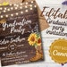 Western Graduation Party Invitation, Sunflower Graduation Invitation ...