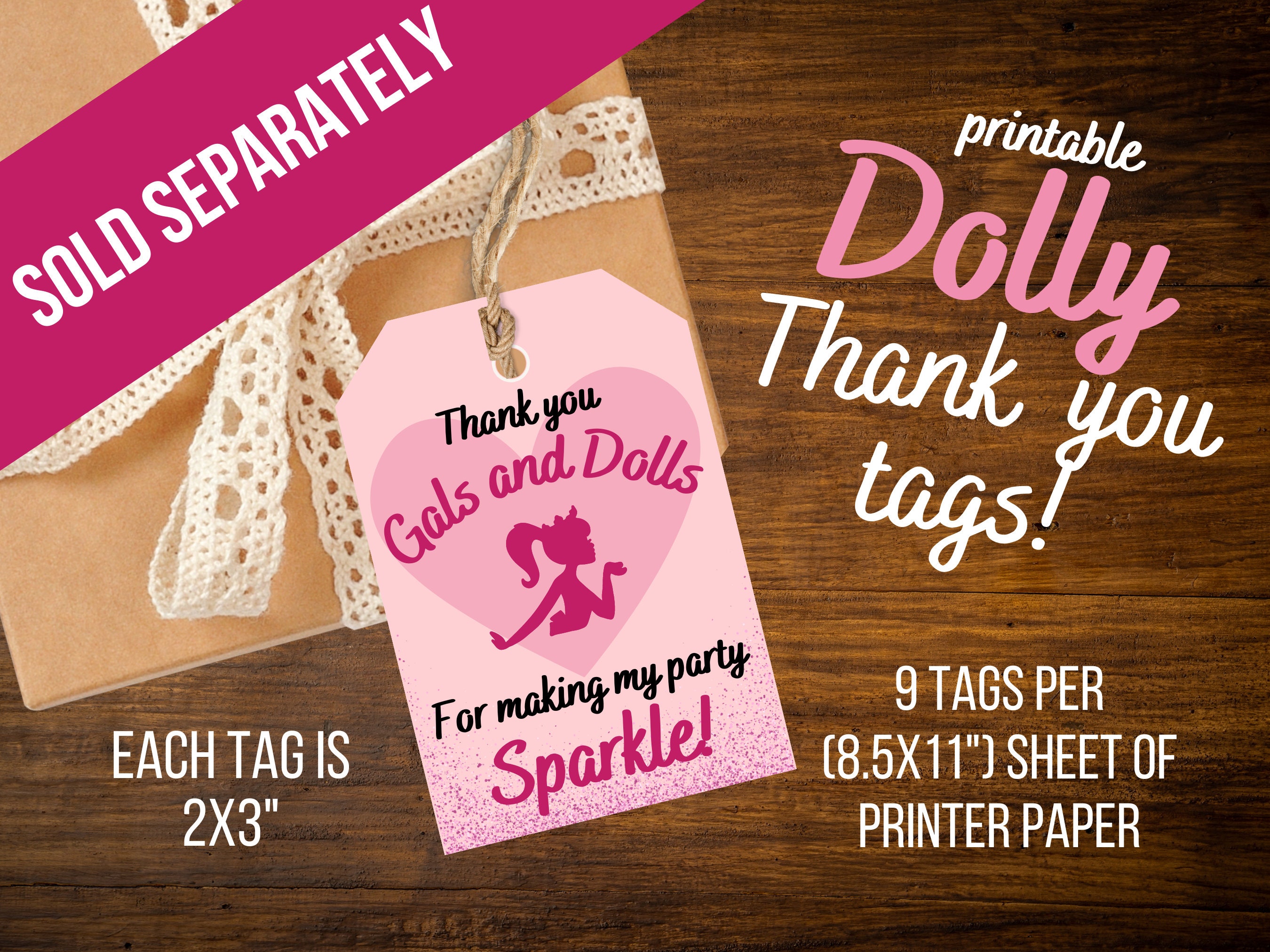 Editable Party Placement Cards: Pink Theme (digital Download) - Etsy
