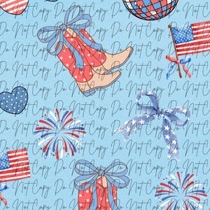 Fourth of July Western PNG - Etsy