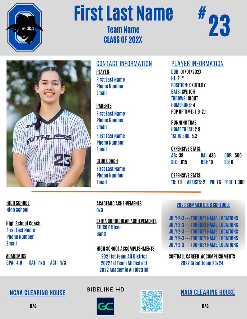 Travel Team Softball Roster Baseball Soccer Rugby College Recruiting ...