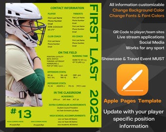 Individual Profile Sheet Photo College Recruiting | Softball Baseball ...
