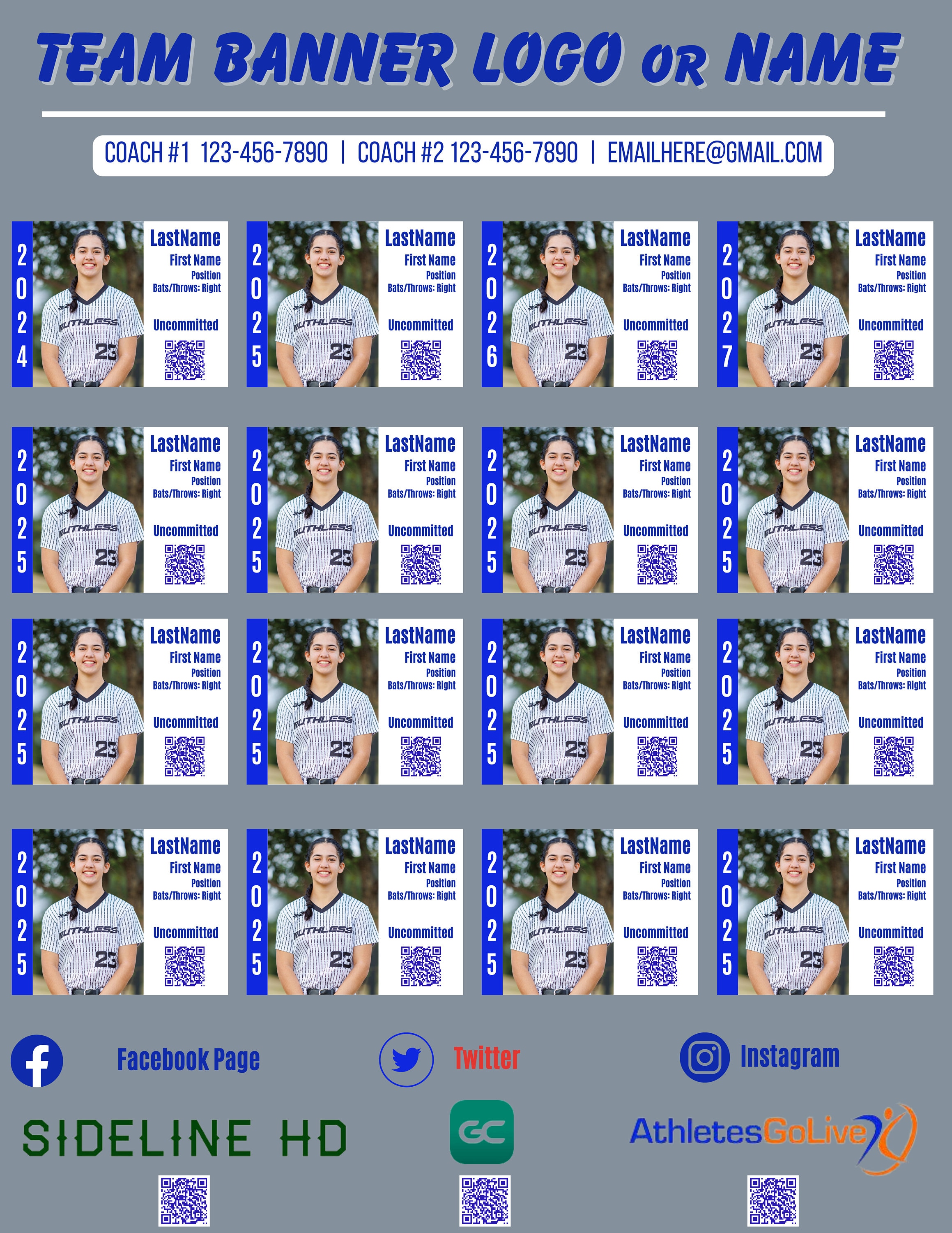 Travel Team Softball Roster Baseball Soccer Rugby College Recruiting ...