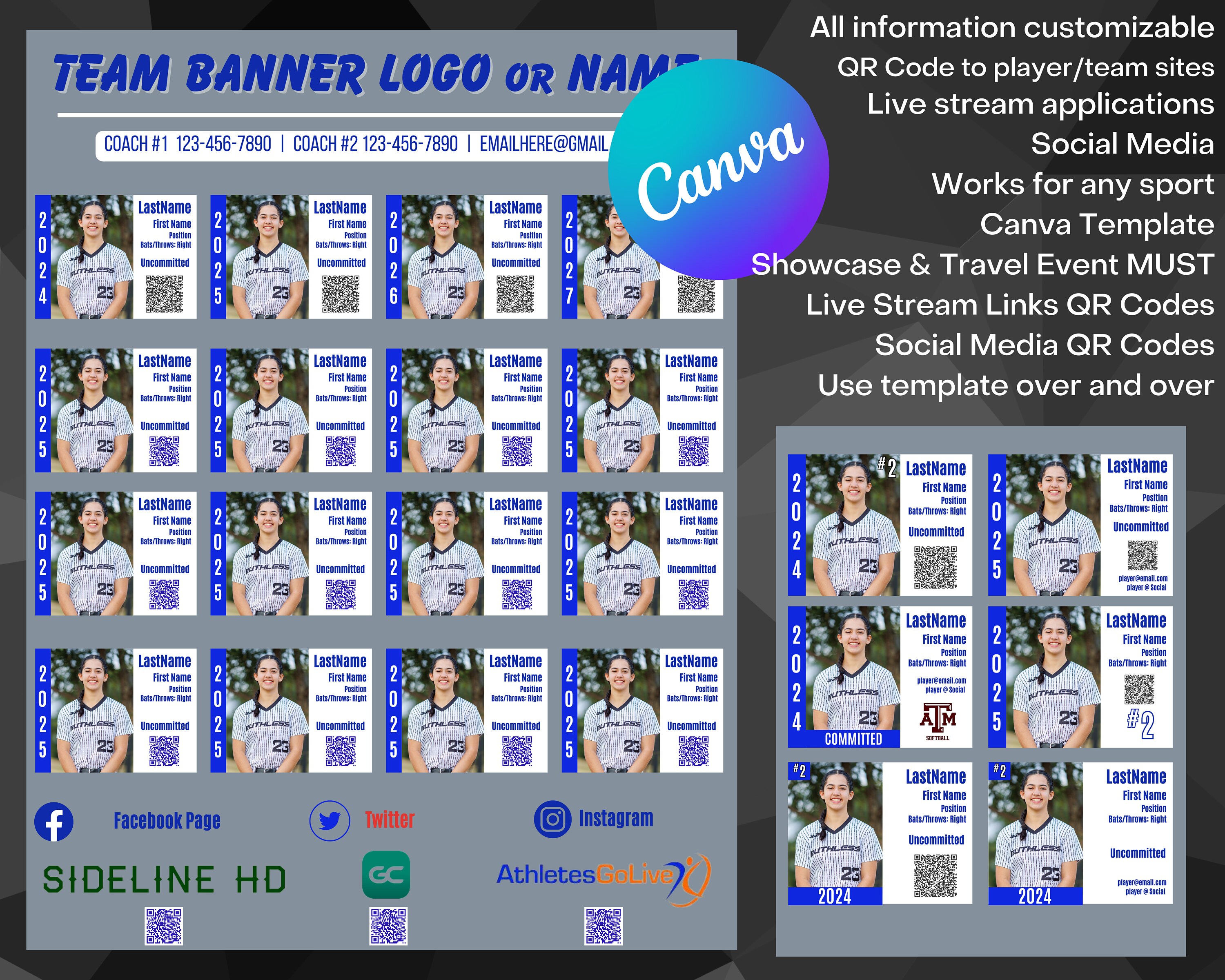 I Will Create Your Travel Team Softball Roster! Baseball College ...