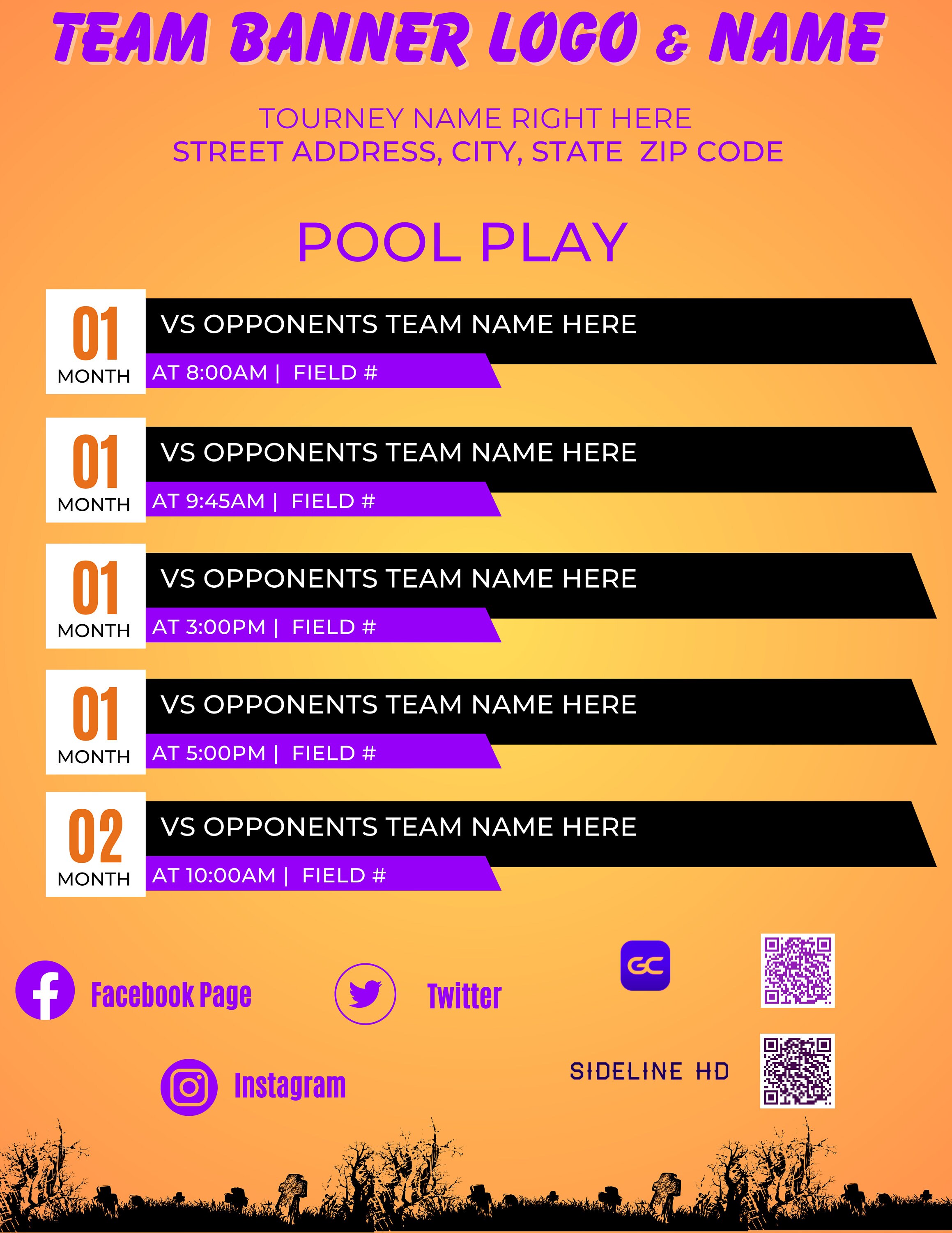 Halloween Roster - Schedule - Gameday Travel Team Softball Roster ...
