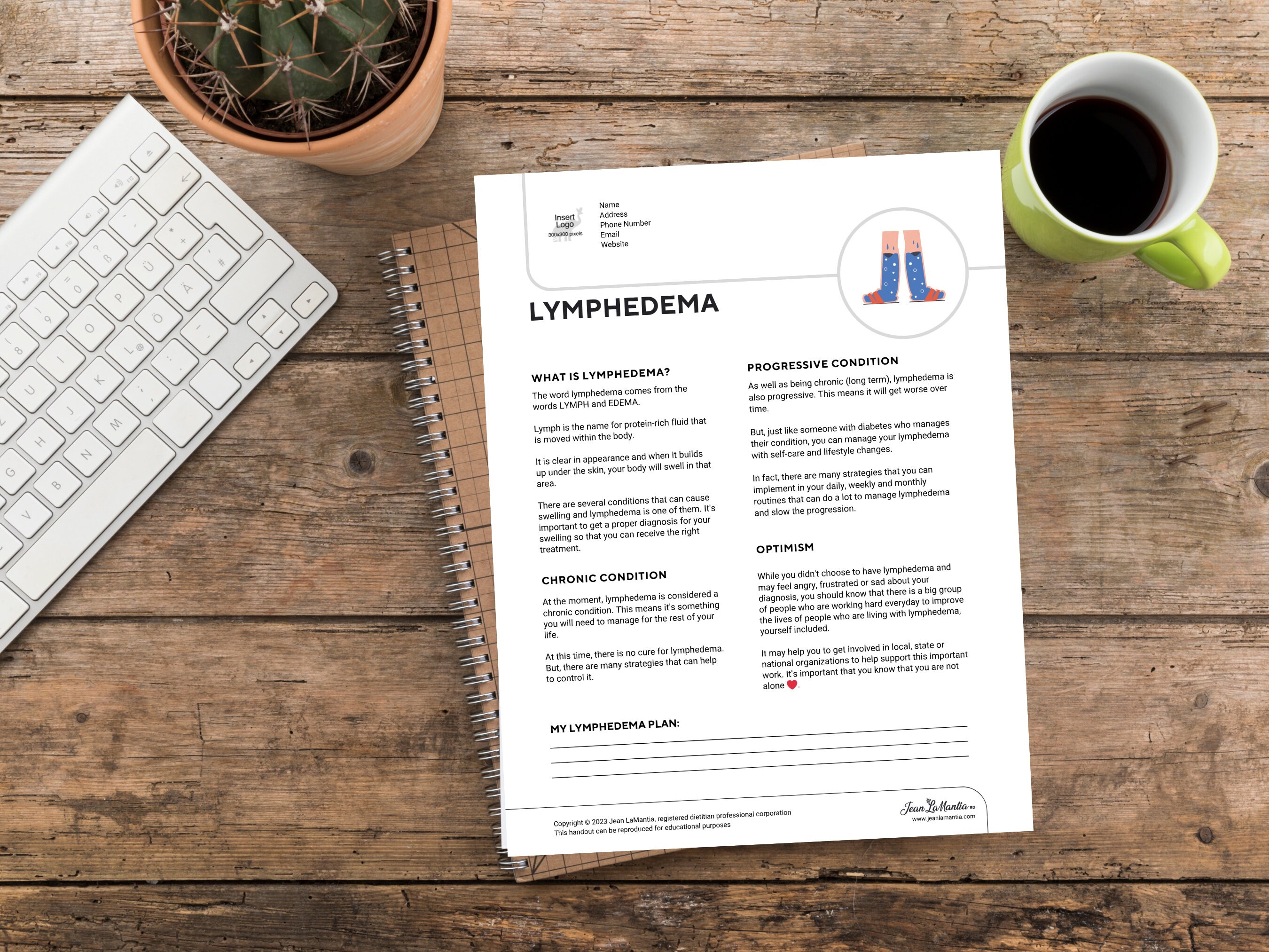 Lymphedema Teaching Tool Template - Etsy