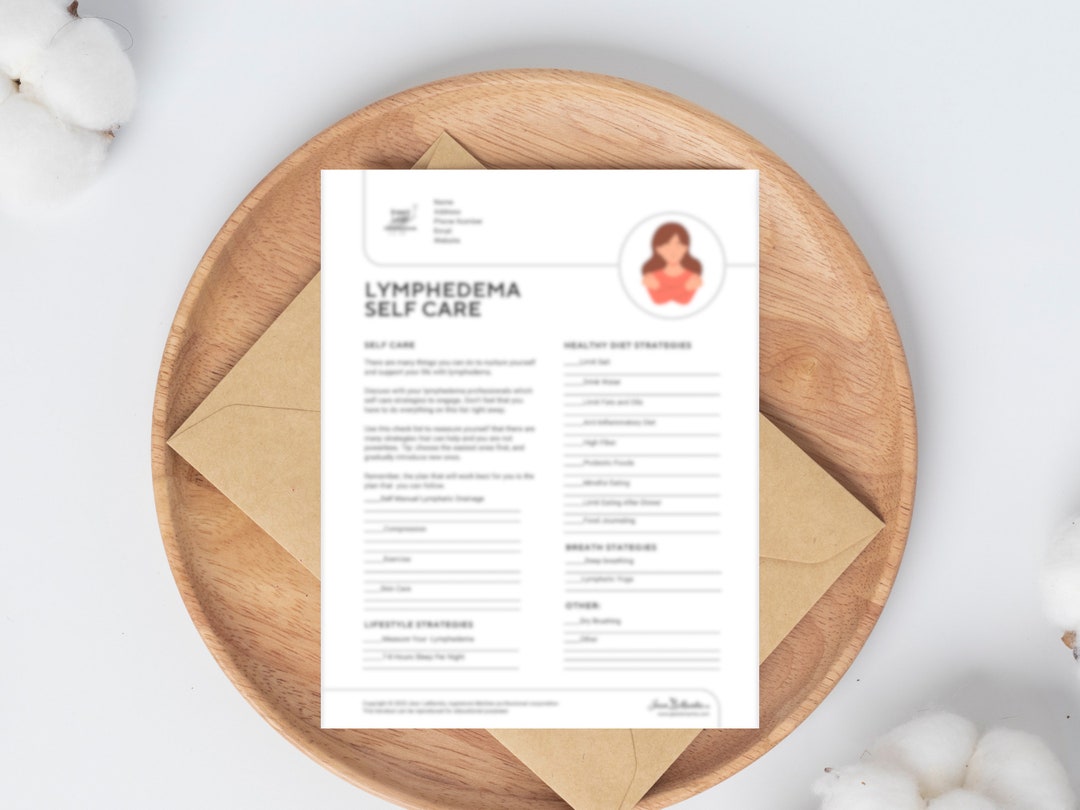 Lymphedema Self Care Teaching Tool Template - Etsy