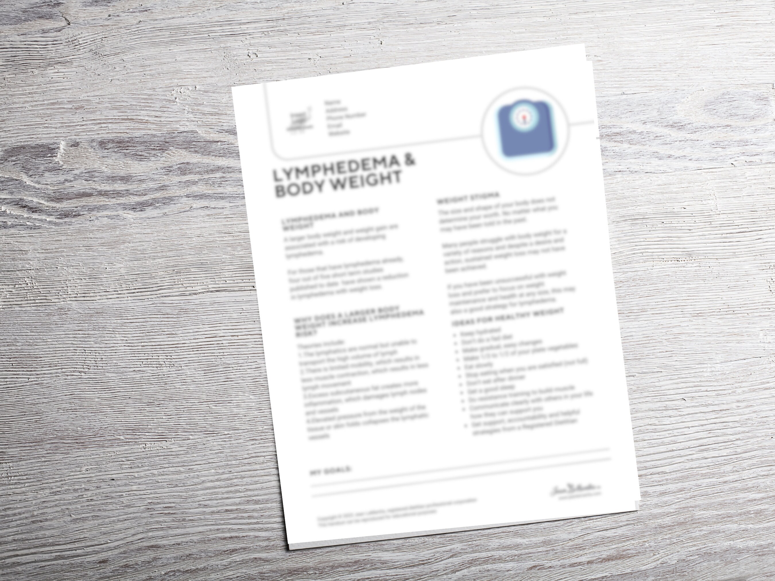 Body Weight and Lymphedema Template Teaching Tool Grey and White - Etsy
