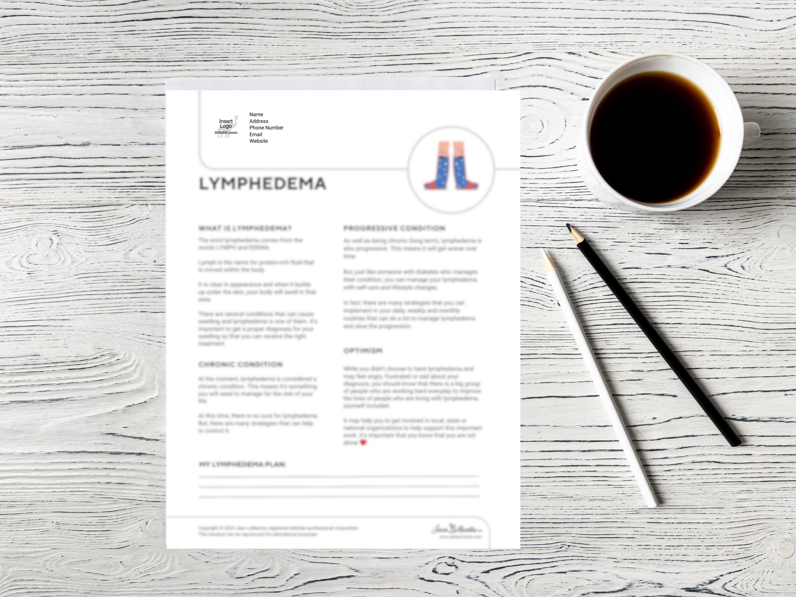 Lymphedema Teaching Tool Template - Etsy