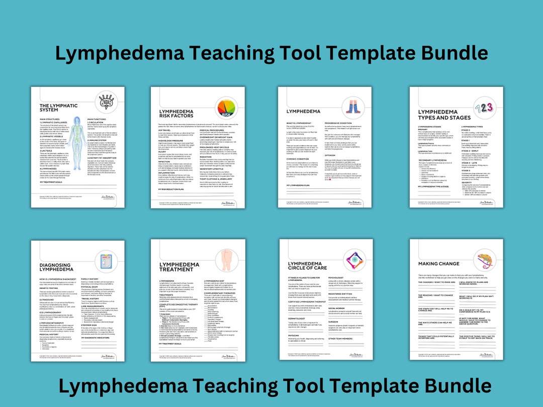 Lymphedema Teaching Tool Template Bundle - Etsy