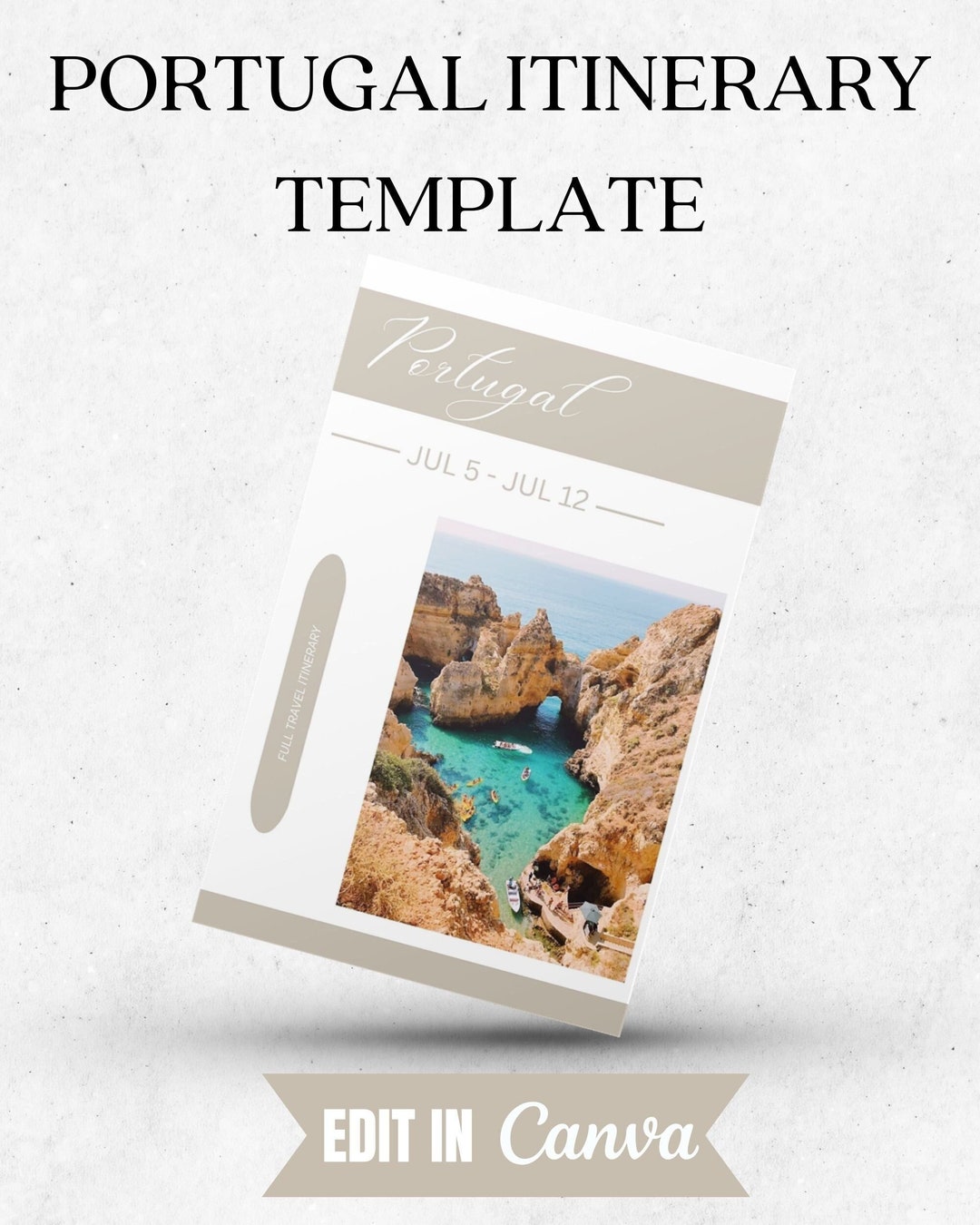 Travel Itinerary Template Modern Minimal Editable On Canva Desktop