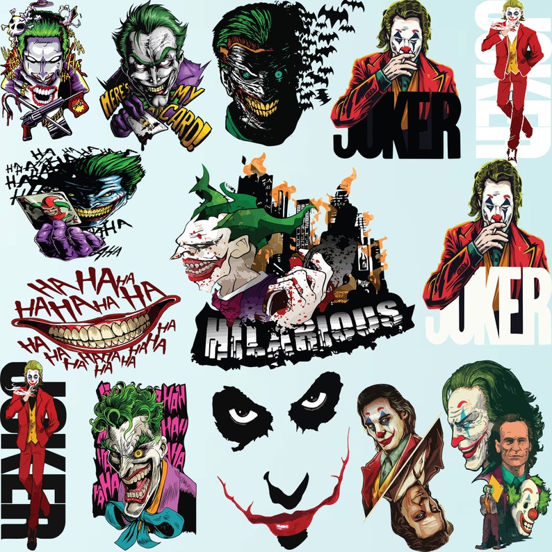 Joker Pngsvgpdf Bundle Vector Cricut Silhouette Cut - Etsy