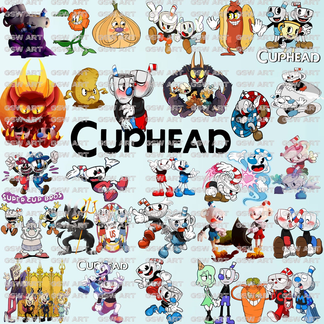 Cuphead Pngsvgpdf Bundle Vector Cricut Silhouette Cut - Etsy UK