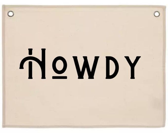 HOWDY - Pennant Flag - Etsy