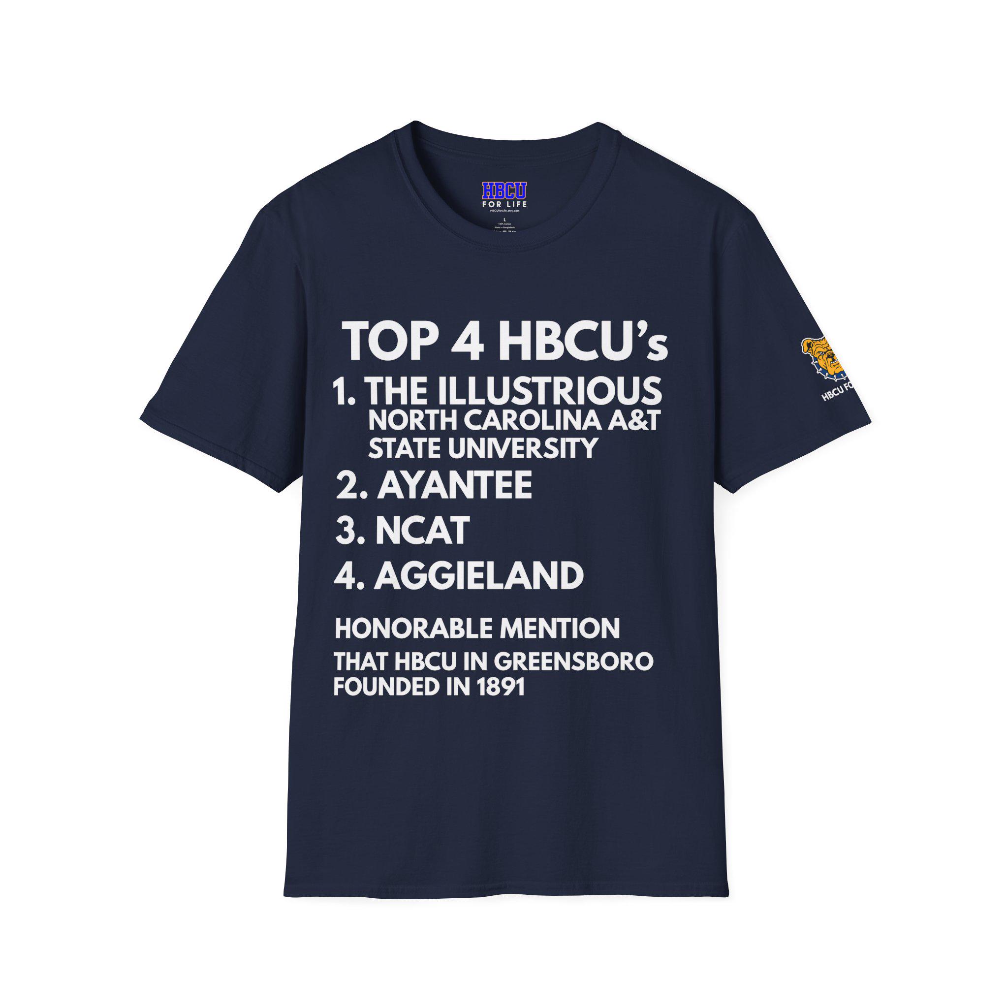 NCAT Top 4 HBCU Tshirt | the Illustrious NC A&T T-shirt | Ncat ...