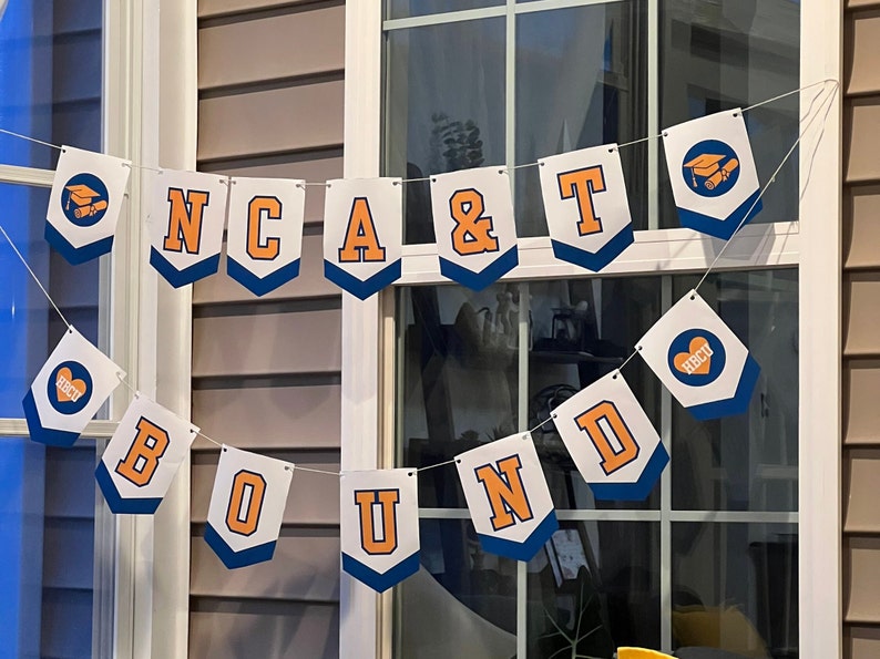 Printable NCAT College Bound Graduation Party Garland - HBCU Decision ...