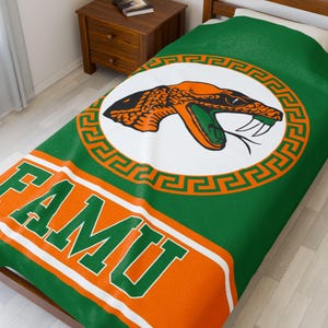 FAMU Blanket- Rattler Blanket Gift for Grad Alumni - Game Day Tailgate ...