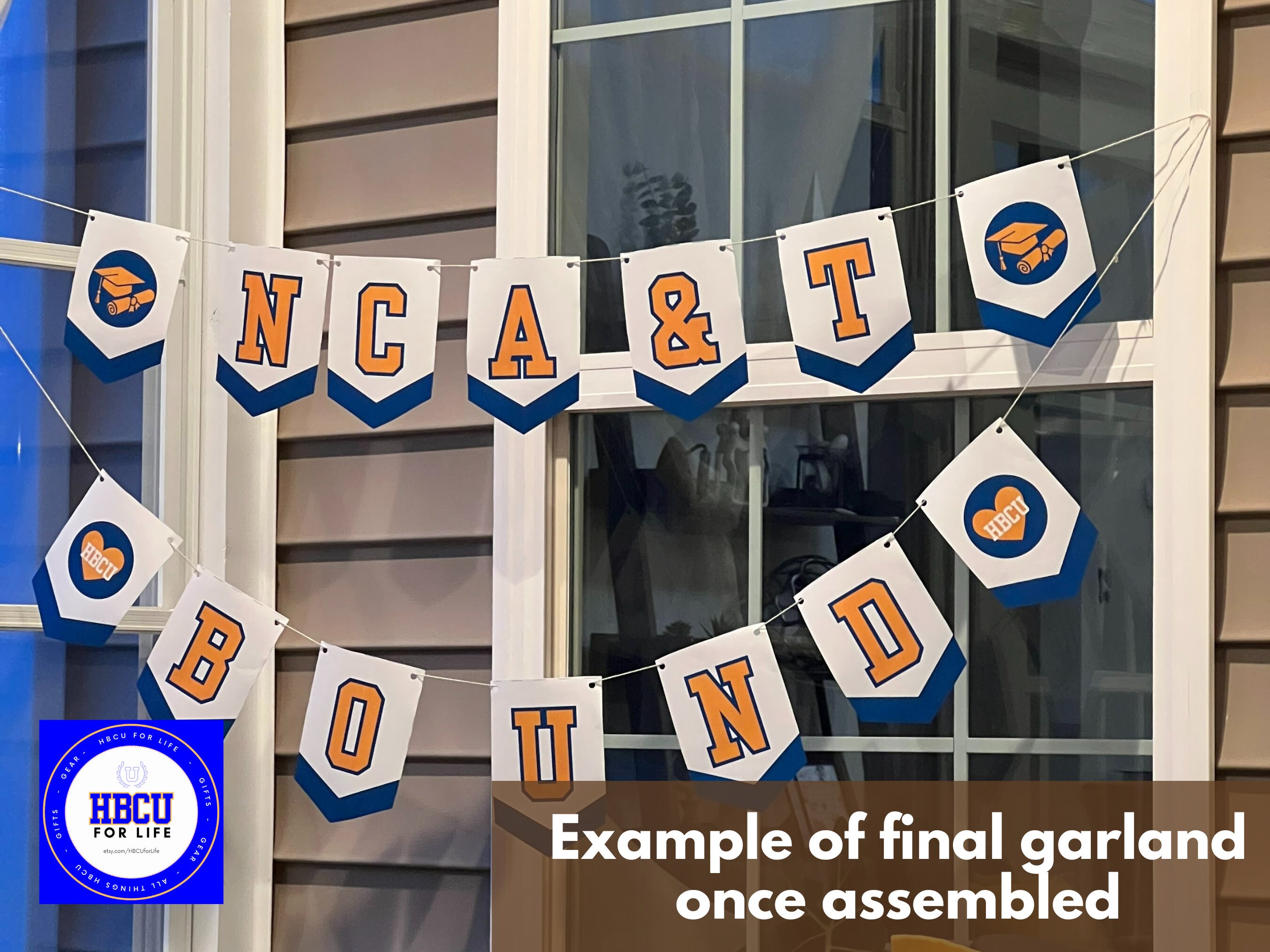 Printable HBCU College Bound Graduation Party Garland - Customize With ...