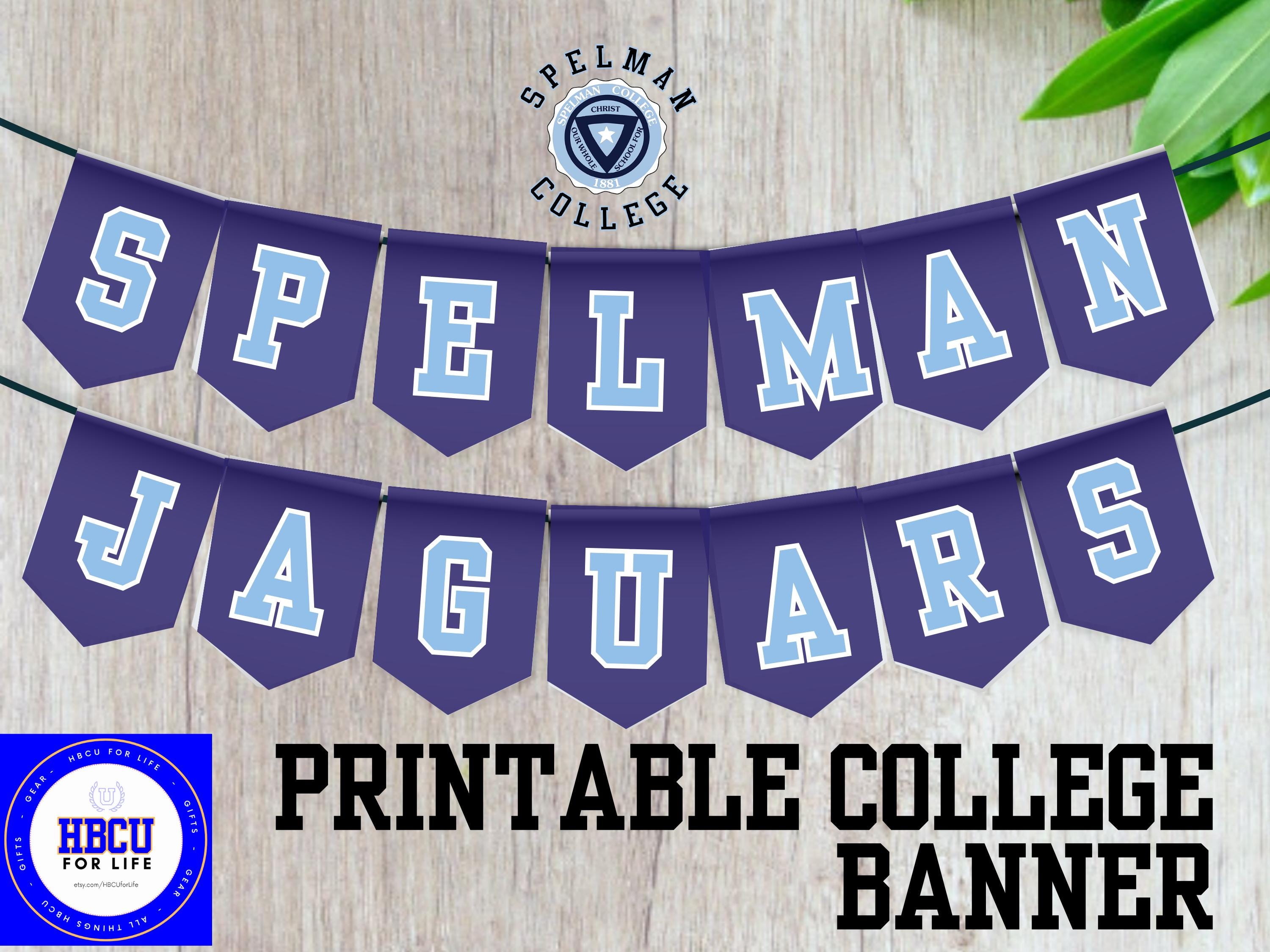 Printable Spelman Jaguars Party Banner - Spelman College Decision Day ...
