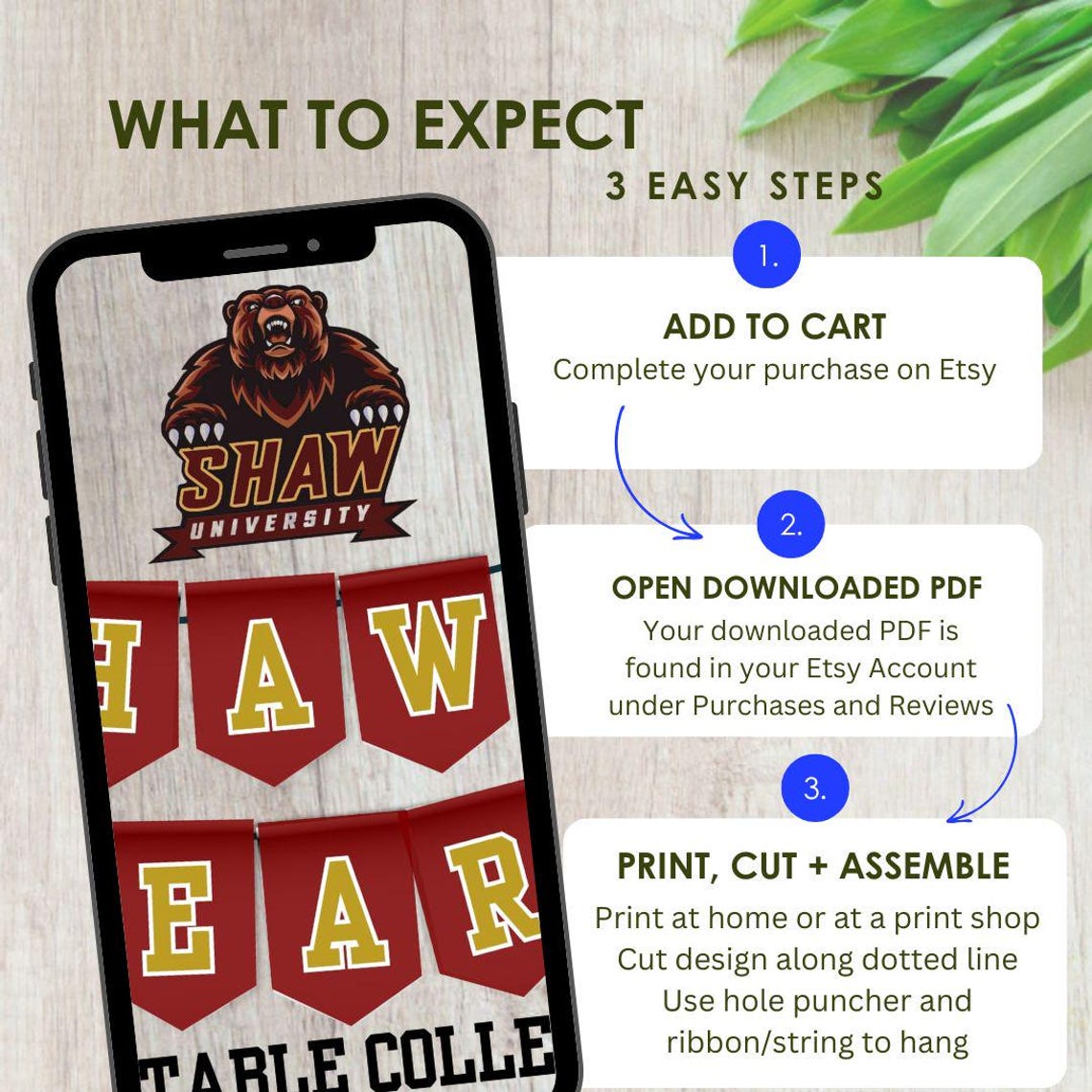 Printable Howard Bison Party Banner - Howard University Decision Day ...